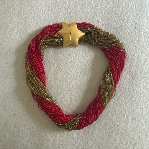 Jewelry | Fashion Jewelry Necklace Lots Of Tiny Red And Gold Little ...
